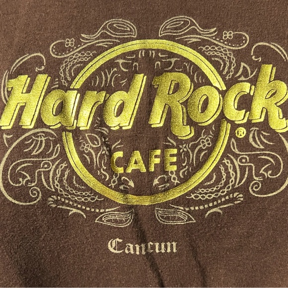 Hard Rock Cafe | Tops | Hard Rock Cafe Cancun Mexico Xl Ladies Brown ...